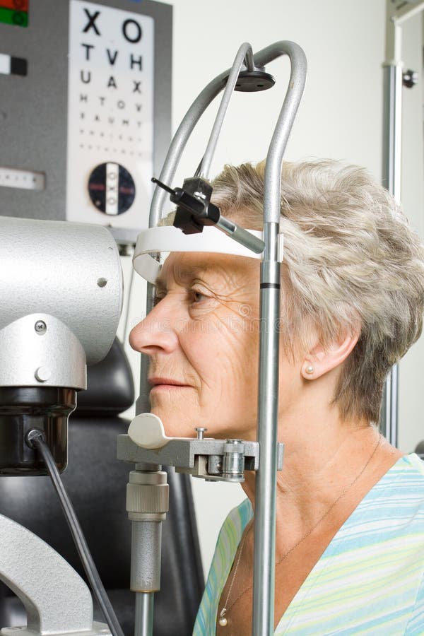 Lady Having Eye Test Examination Stock Photo - Image of optical, female ...