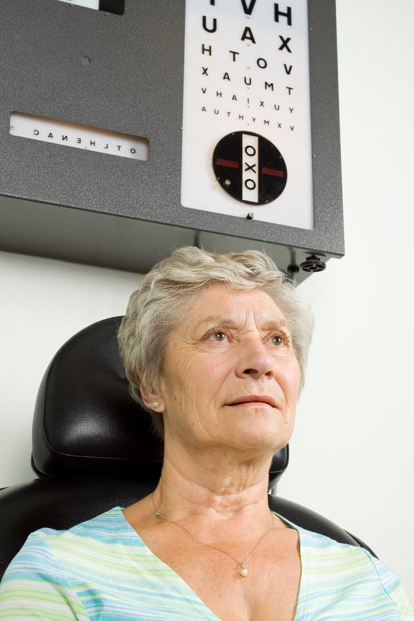 Lady Having Eye Test Examination Stock Image - Image of doctor ...