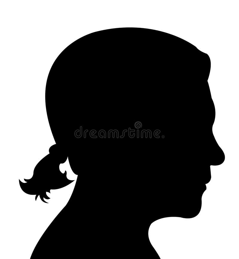 Lady Head Silhouette Vector Stock Vector - Illustration of black ...