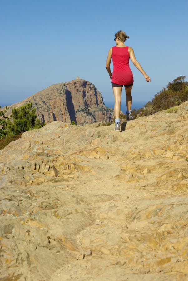 Lady hiking stock photo. Image of trek, lifestyle, person - 17166642