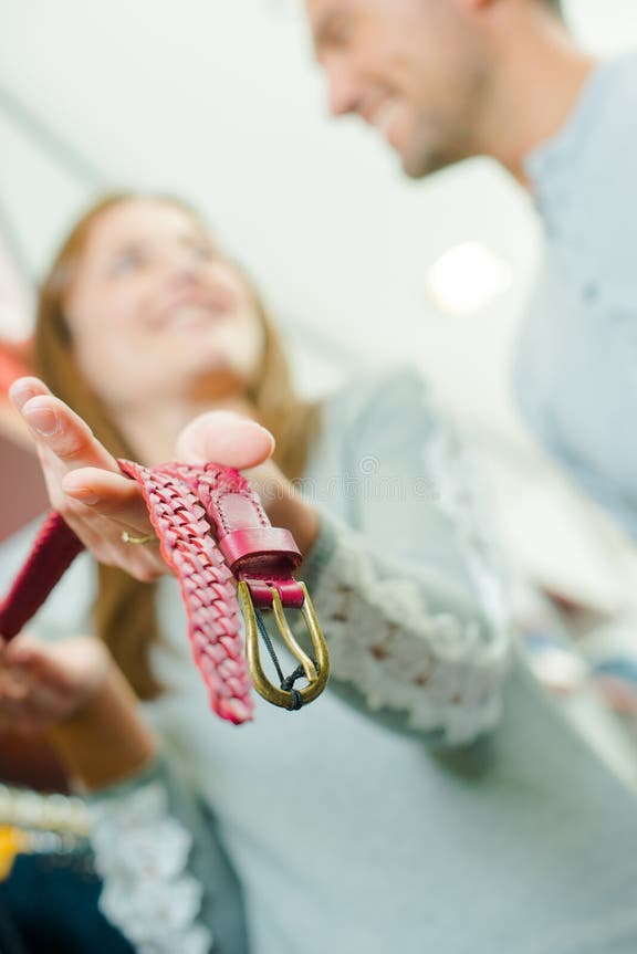 Lady holding belt stock image. Image of drooping, discuss - 238086881