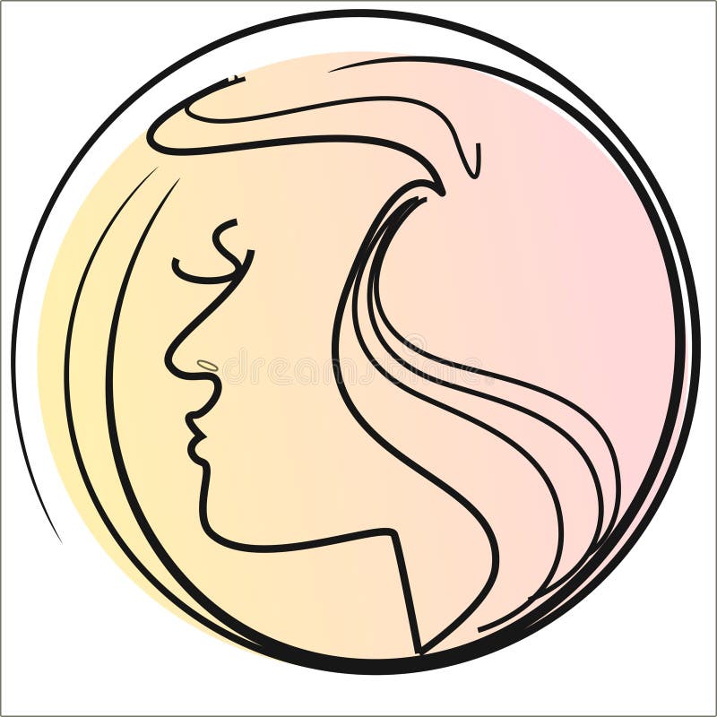 Lady icons line and symbol stock illustration. Illustration of diagram ...