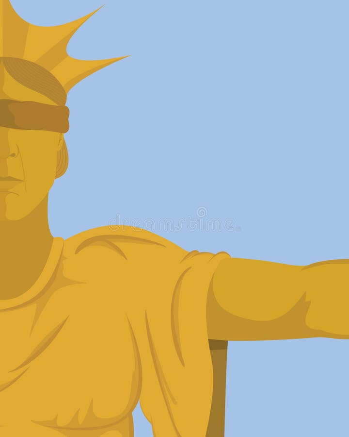 Lady Justice Gold Statue, Vector Illustration Stock Vector ...