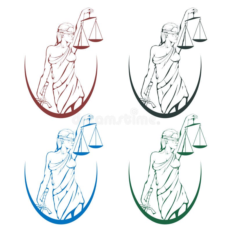 Lady Justice Logo.Law and Order Stock Vector - Illustration of advocate ...
