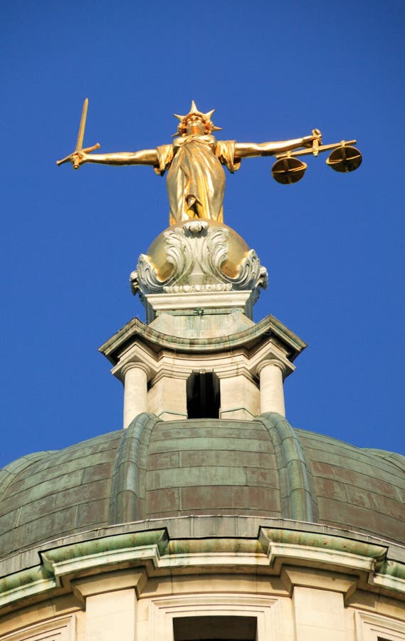 Lady of Justice the Old Bailey Stock Image - Image of medieval, justice ...