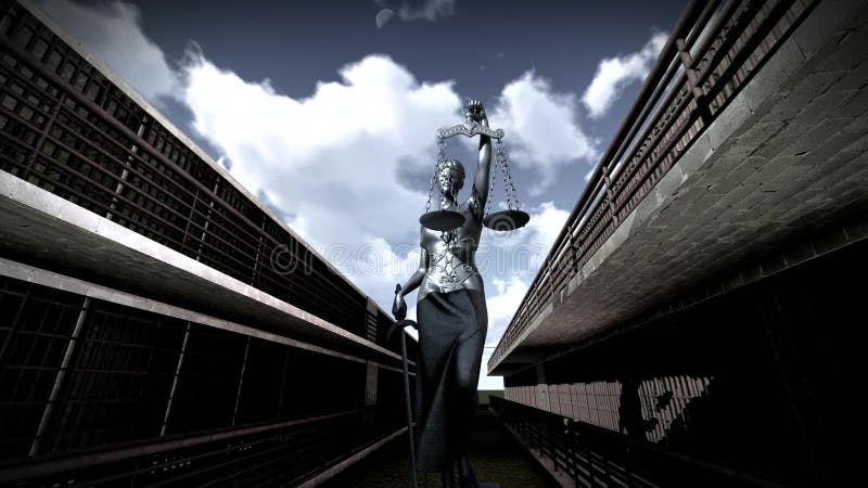 Lady of justice in prison stock footage. Video of legal - 89034808