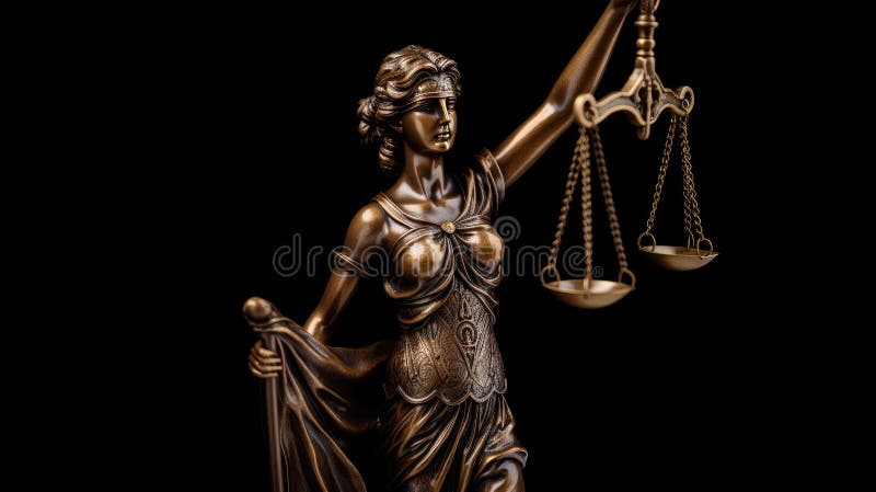 Lady Justice Sculpture As Justitia Concept. Generative AI Stock ...
