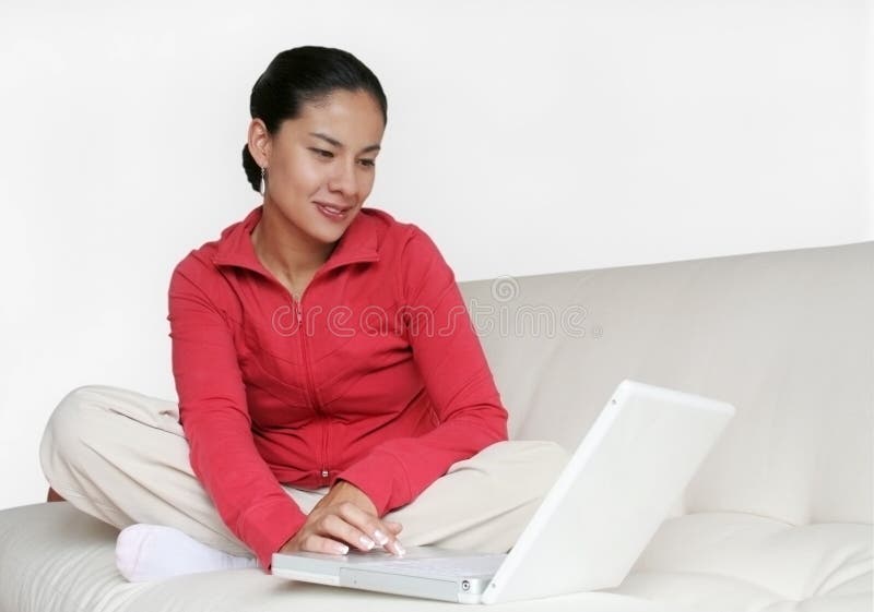Lady and laptop stock photo. Image of success, computer - 1474534