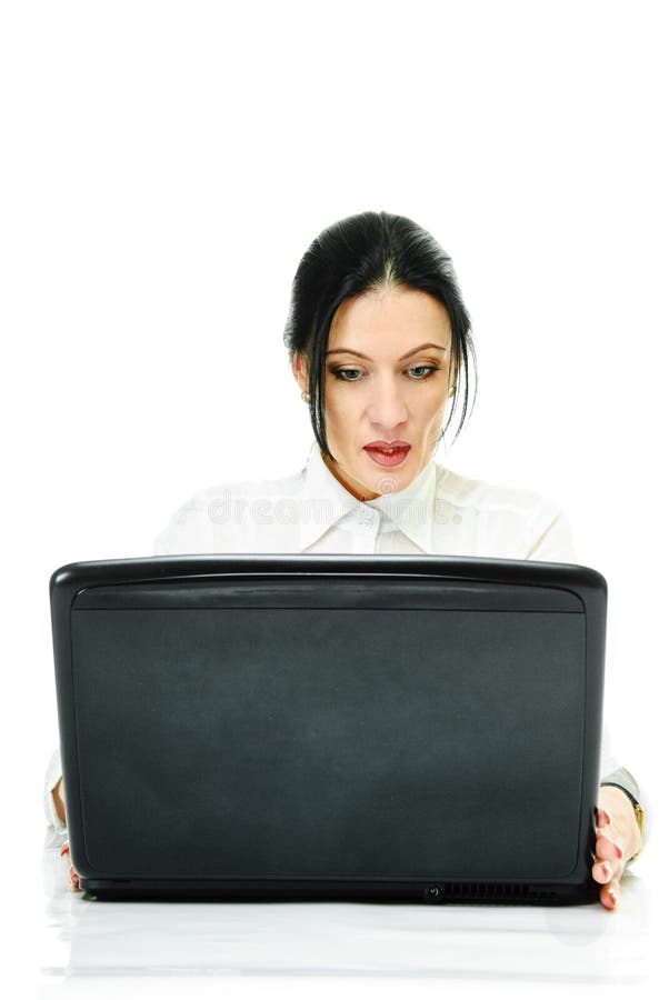 Lady With Laptop Picture. Image: 16431876
