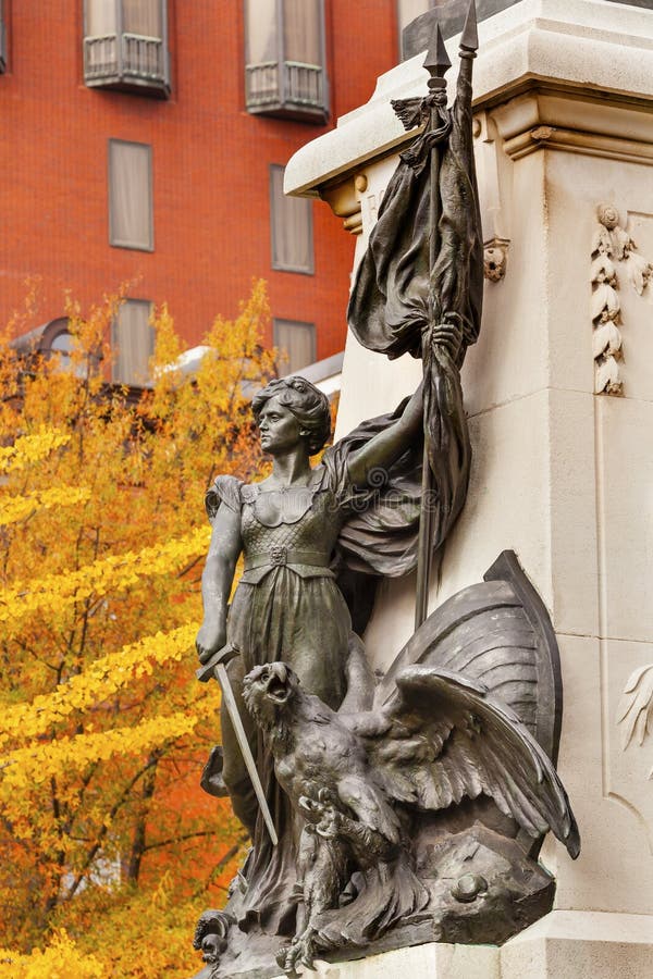 General Lafayette Statue Lafayette Park Autumn Washington DC Stock ... General Lafayette Statue Lafayette Park Autumn Washington DC Stock ...