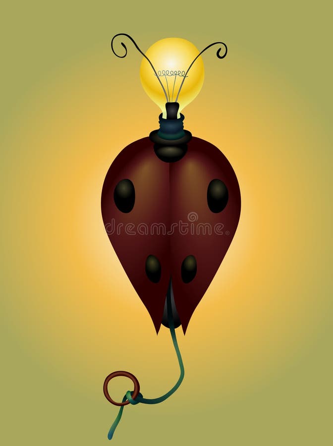 Lady Light Bug stock vector. Illustration of bulb, light - 32510584