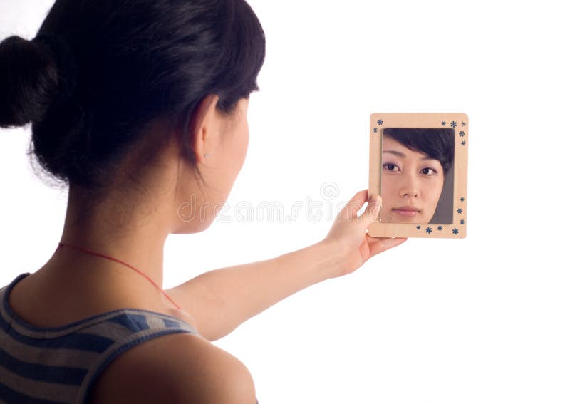 Lady Make-Up stock image. Image of abstract, face, holding - 6321637