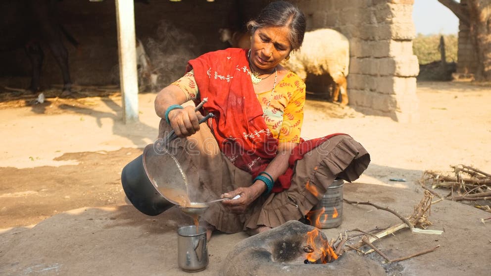 Lady making Indian Chai editorial photography. Image of laughter - 37706507