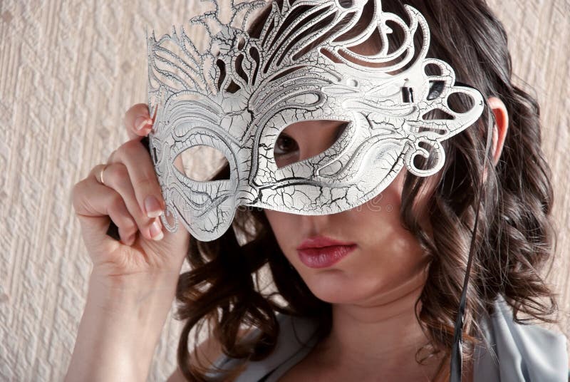 Woman in masquerade mask stock photo. Image of glamour - 22934152