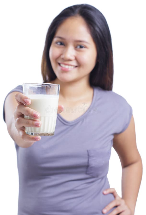 Lady with Milk stock image. Image of milk, lifestyle - 45818535