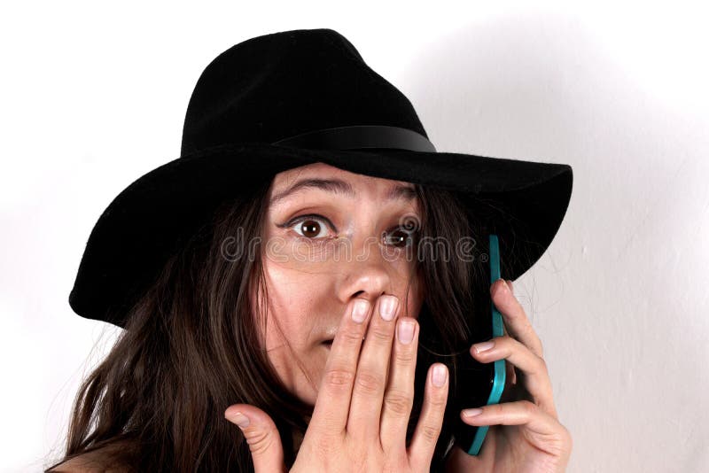 Lady with mobile phone stock photo. Image of modern, female - 67940036