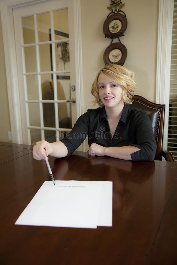 Lady in office stock image. Image of deal, company, office - 8833667