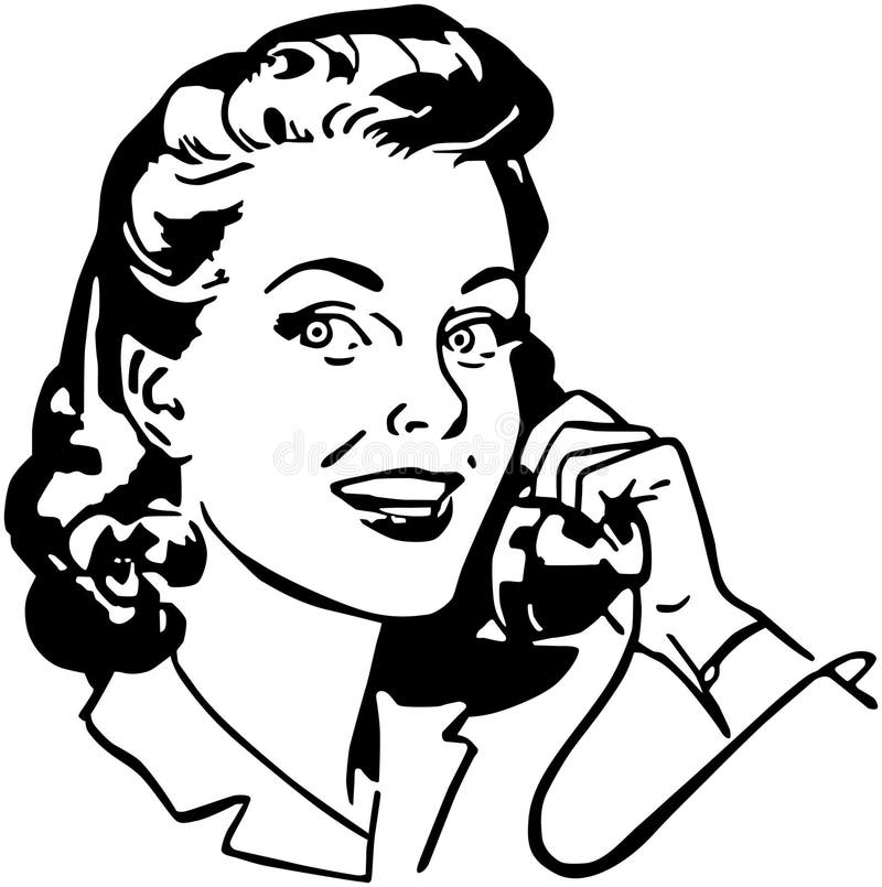 Popart Comic Retro Woman Talking By Phone Stock Vector Illustration