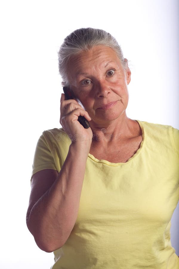Lady on phone stock image. Image of beautiful, hair, hands - 5884845