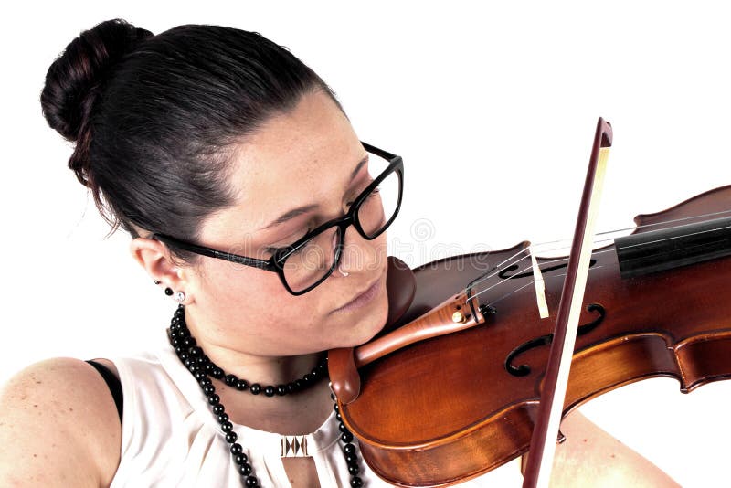 Lady playing violin stock image. Image of elegant, concert - 69911207
