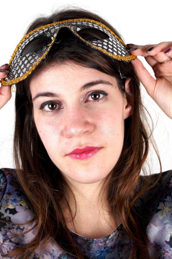 Lady portrait stock photo. Image of costume, mask, person - 68418922