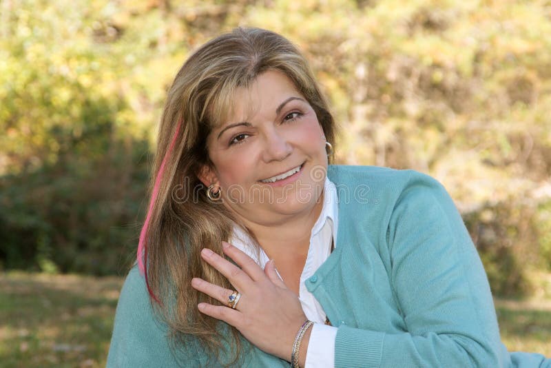 Lady Poses with a Beautiful Smile Stock Photo - Image of smile, wife ...