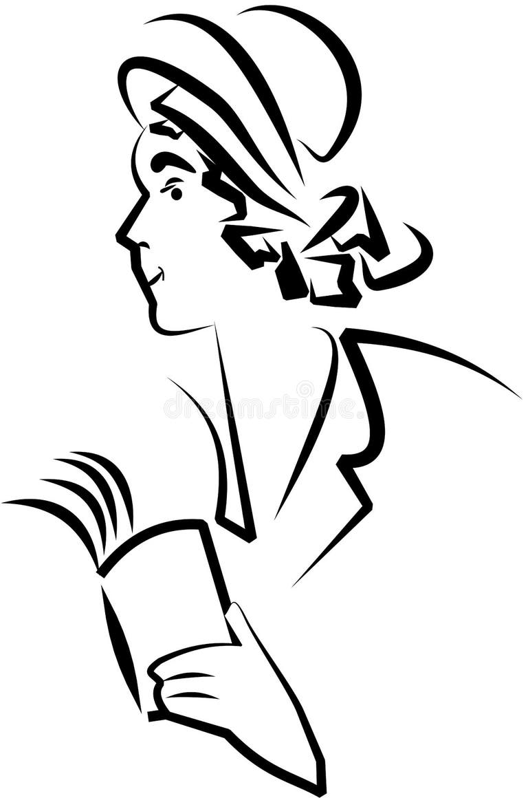 Book Cartoon Lady Reading Stock Illustrations – 2,436 Book Cartoon Lady ...