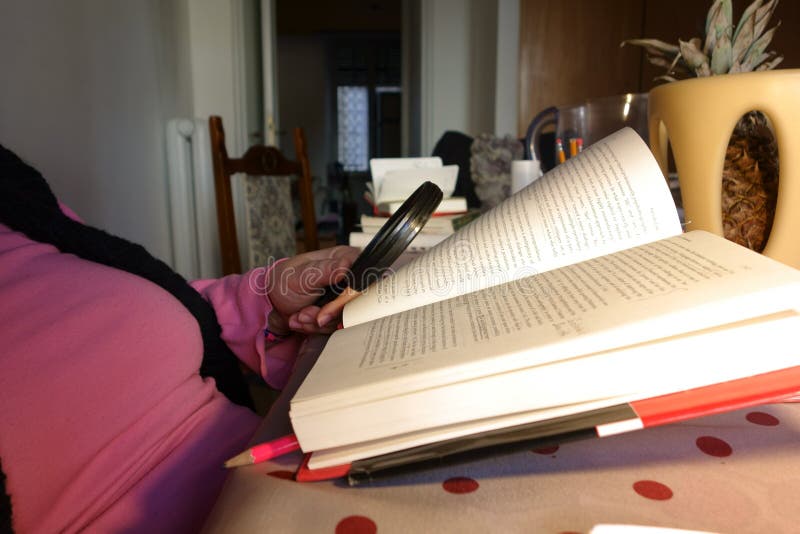 Lady reading stock image. Image of pages, read, senior - 51188205