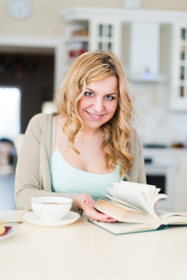 Lady Reads an Interesting Book Stock Photo - Image of insight ...