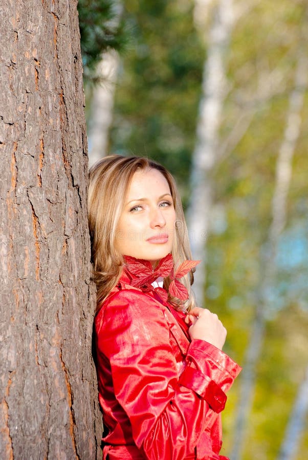 Lady in red stock image. Image of blond, happiness, imagery - 11147509