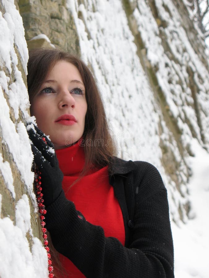 Lady in red stock photo. Image of clothing, people, person - 12886762