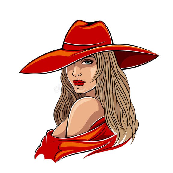 Lady Red Hat Stock Illustrations – 6,324 Lady Red Hat Stock ...