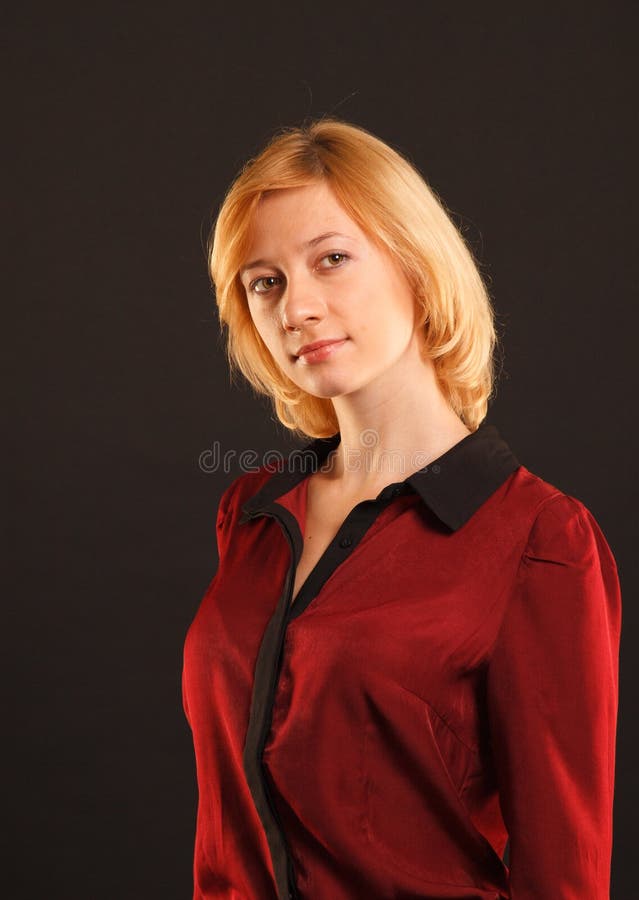 Lady in Red stock image. Image of posing, human, desire - 27781575