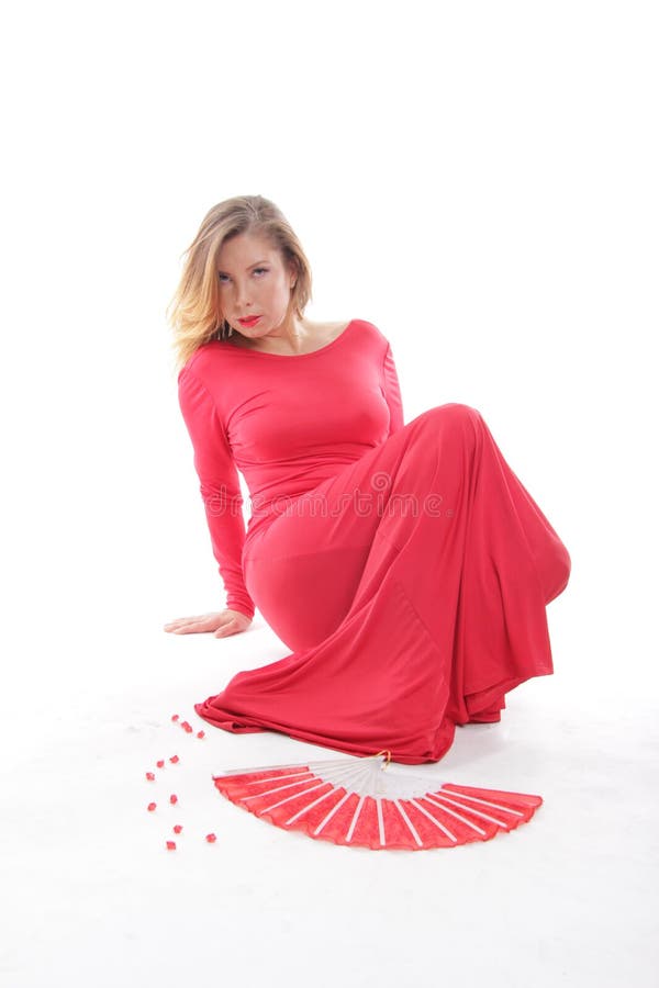 Lady in red stock image. Image of nice, beautiful, young - 52153855