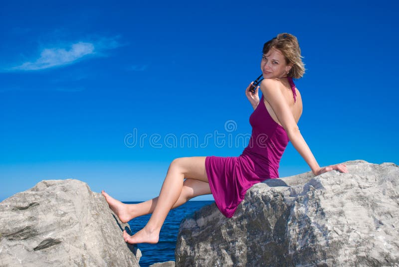 Lady On The Rocks Picture. Image: 5774778