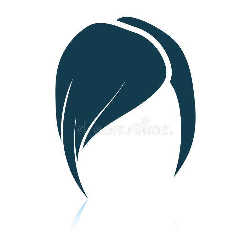 Lady`s hairstyle icon stock vector. Illustration of people - 144374267