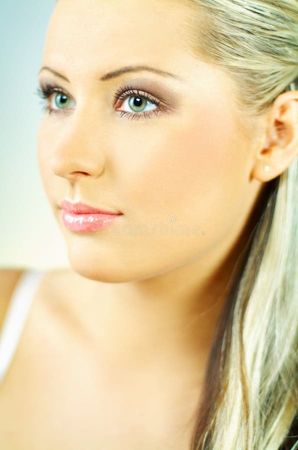 Lady s Portrait stock photo. Image of glow, eyes, blue - 585386