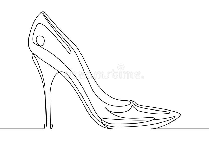 Shoe Continuous Line Drawing. Sports Sneakers Shoes for Your Fashion or ...