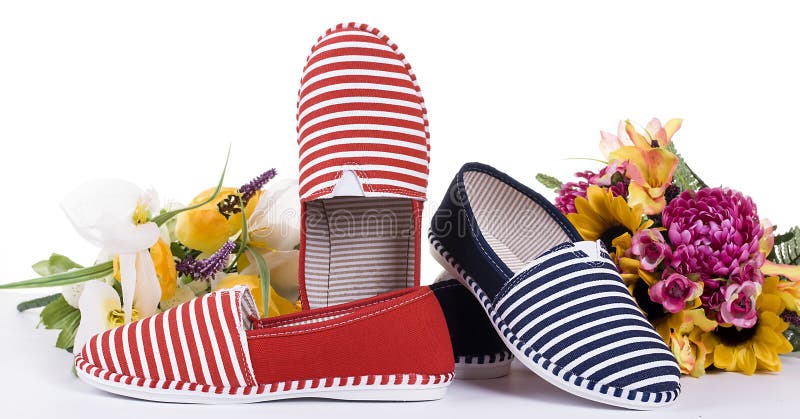 Lady S Shoe Decorated with Flowers Stock Photo - Image of petal, cool ...