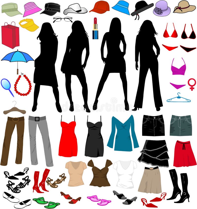 Women Things stock vector. Illustration of accessory, frock - 3948156