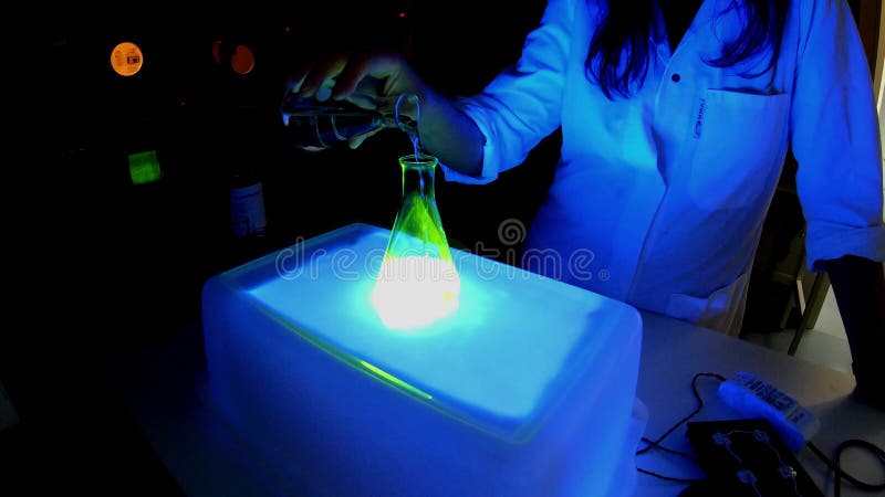 Lady Laboratory Scientist Examining Samples Under Microscope Stock ...