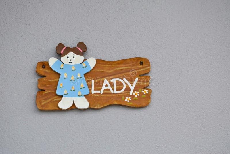 Lady sign stock illustration. Illustration of toilet - 74192365