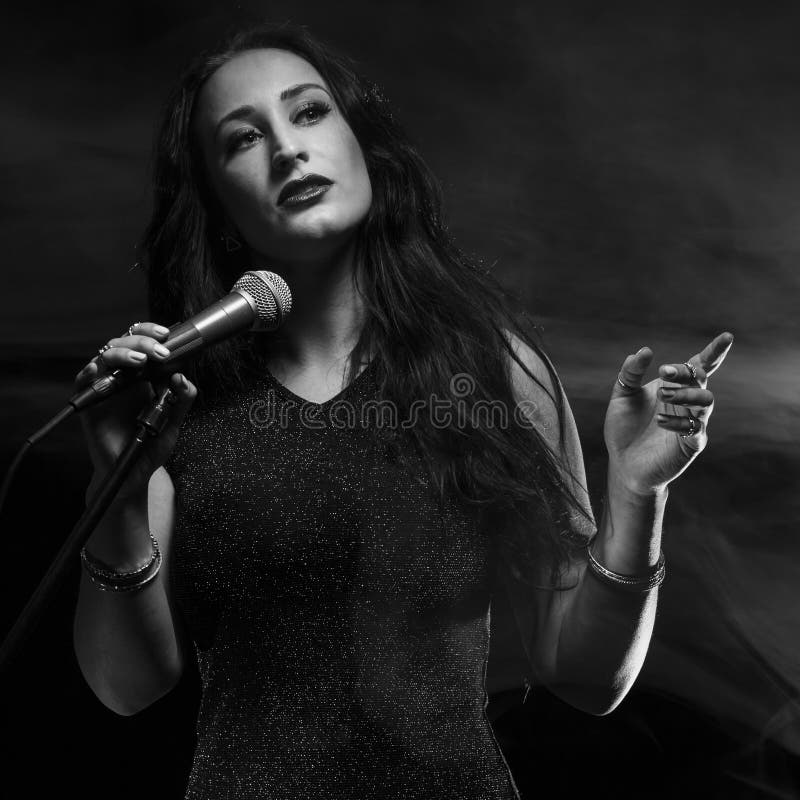 Lady Singer stock image. Image of lady, standing, country - 54593051