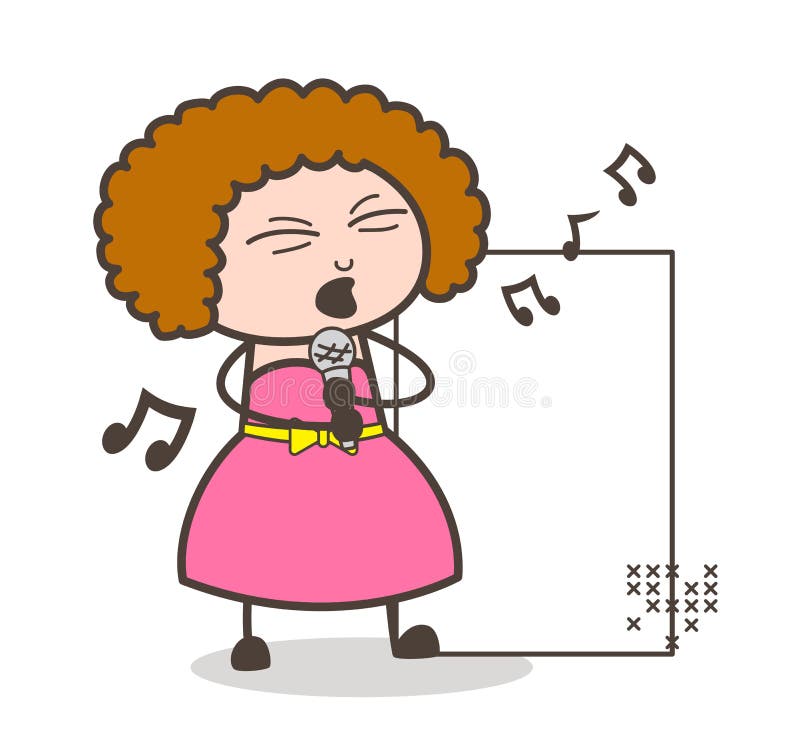 Lady Singer Cartoon Stock Illustrations – 461 Lady Singer Cartoon Stock ...
