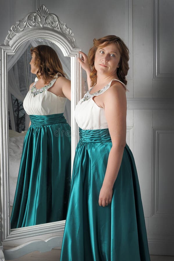 Lady in a smart dress stock photo. Image of attractive - 40910464