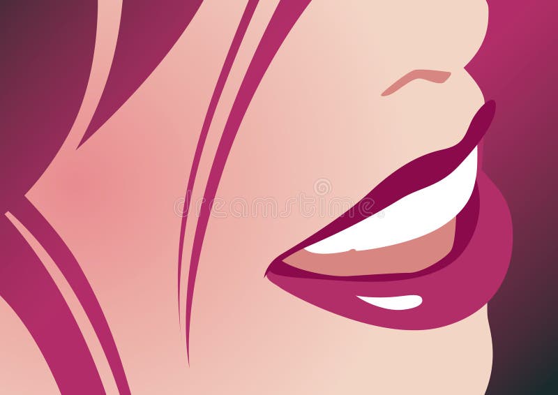 Lady smile stock vector. Illustration of lips, fresh - 12697930