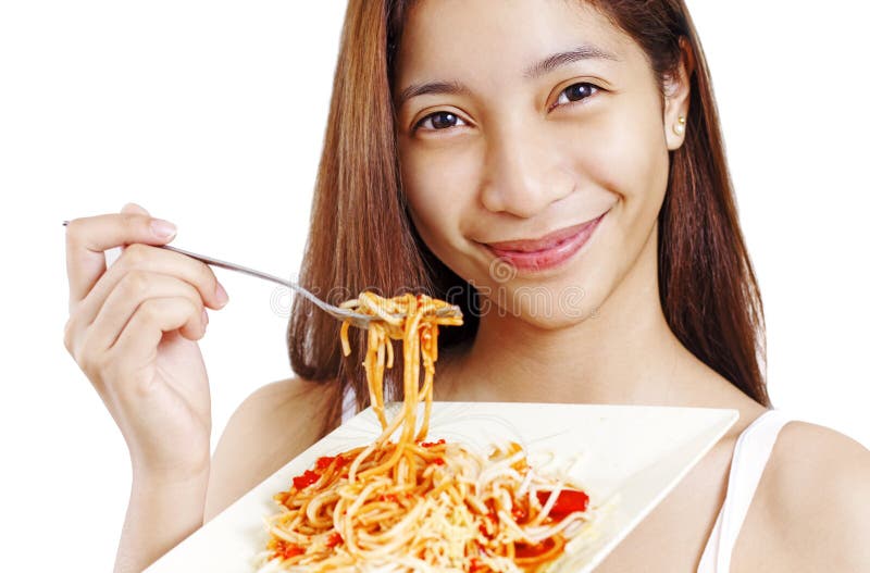 Delicious Spaghetti stock image. Image of food, dish - 45818527