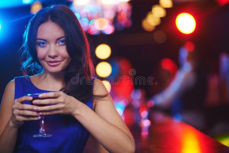 Lady toasting stock image. Image of young, restaurant - 55545895