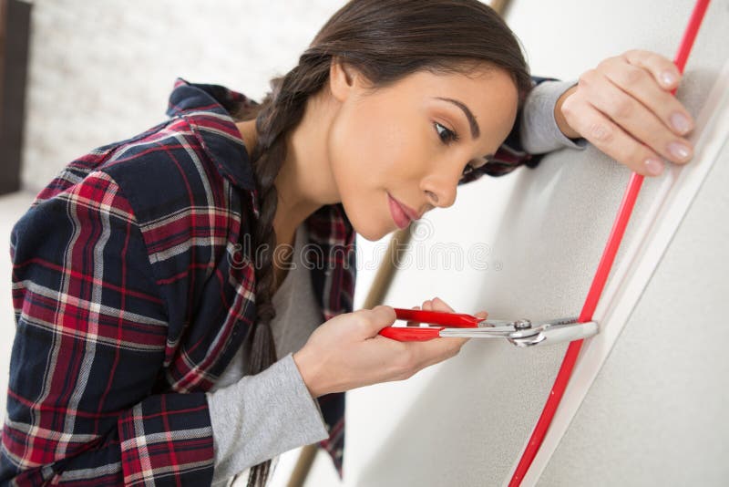 Lady Using Pliers for Diy Project Stock Image - Image of improvement ...