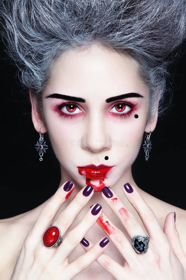 Lady vampire stock image. Image of marquise, lenses, bloodsucker - 28805149